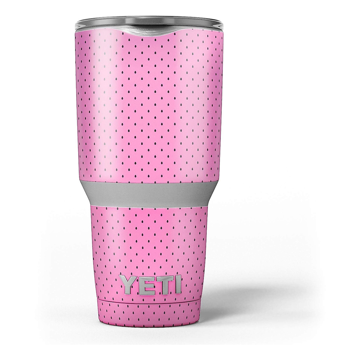 Design Skinz The Pink and Black Micro Polka Dot Pattern - Skin Decal Vinyl Wrap Kit Compatible with The Yeti Rambler Cooler Tumbler Cups