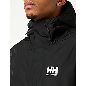 Helly Hansen Men's Seven J Waterproof Windproof Breathable Rain Jacket, 992 Black, XX-Large
