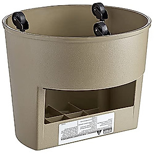 Rubbermaid Commercial Products Mobile Heavy Duty Plastic Step Stool, 16-Inch, Beige, 350-Pound Capacity, Nonslip, Sturdy to Support Adults and Kids, with Wheels for Easy Glide, Indoor/Outdoor