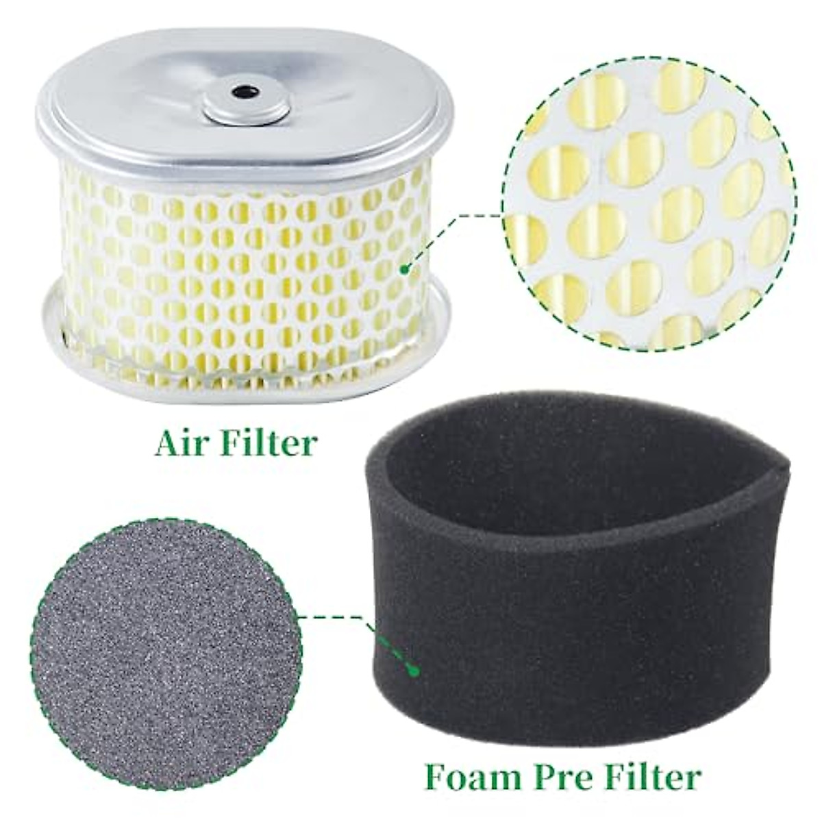BOSFLAG 6PACK GX160 Air Cleaner Element Replace 17210-ZE3-505 17210-ZE3-010 with Honda GX340 GX 340 GX 390 13HP & 11HP Engine