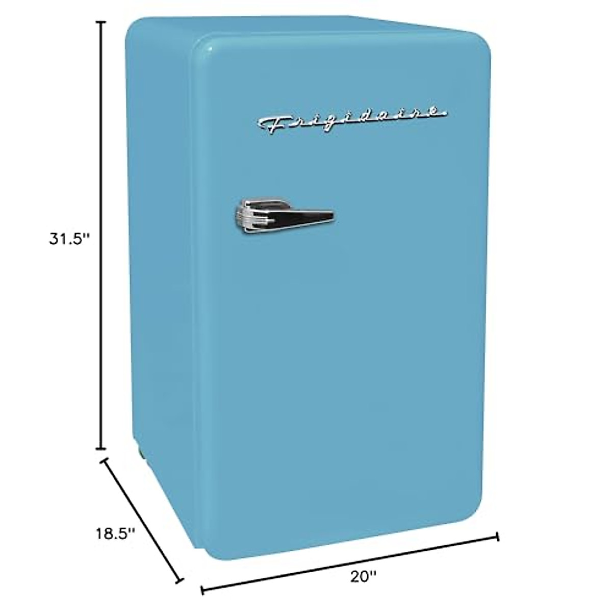 FRIGIDAIRE EFR372-BLUE 3.2 Cu Ft Blue Retro Compact Rounded Corner Premium Mini Fridge