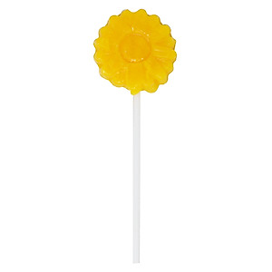 Sunflower Lollipops Suckers, Summer Birthday Party Candy Favors, Yellow Floral Decoration Lollipop, Set of 12 Individually Wrapped
