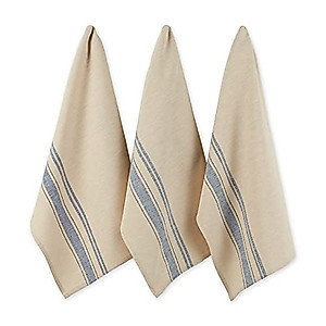 DII French Stripe, Kitchen Collection, Nautical BlueDishtowel Set, 3 Count
