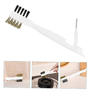 SOLUSTRE 4pcs Non-Slip Gas Stove Cleaning Brush Scraper Stiff Bristles for Tiles Windows Effortless Cleaning