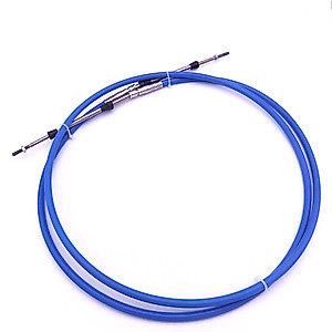 ABA-CABLE-08-GY Outboard Engine Remote Control Throttle Shift Cable 8ft for Yamaha Boat Motor Steering System 2.438m Blue, Universal type 3300/33C