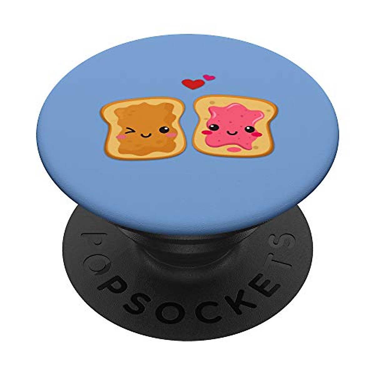 Blue Kawaii Peanut Butter Jelly PB J Valentine Day Gift Idea PopSockets PopGrip: Swappable Grip for Phones & Tablets