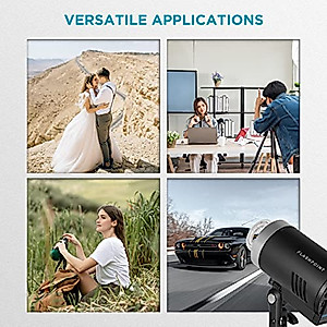 Flashpoint XPLOR 300 Pro TTL R2 Battery-Powered Portable Monolight for Strobe Light Photography, 300Ws, 2.4G HSS 1/8000 2600mAh Li-ion Battery, 0.01-1.5s Recycle Time, 5600±200K, LED Modeling Light