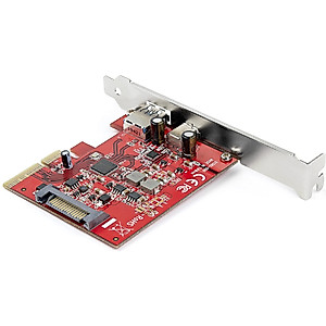 StarTech.com 2-Port 10Gbps USB-A & USB-C PCIe Card - USB 3.1 Gen 2 PCI Express Type C/A Host Controller Card Adapter - USB 3.2 Gen 2x1 PCIe Expansion Add-On Card - Windows, macOS, Linux (PEXUSB311AC3)