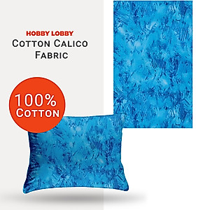 Blended Blue Cotton Calico Fabric (1 Yard) – Printed Sewing Fabric by The Yard – Lightweight Precut Fabric for Sewing Clothes, Homeware, & Other Accessories – DIY Craft Fabric