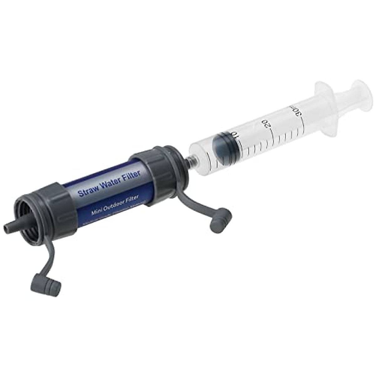 MengK Outdoor Filtration System Water Filter Straw Purifier with Drinking Pouch for Emergency Preparedness Camping Traveling Backpacking