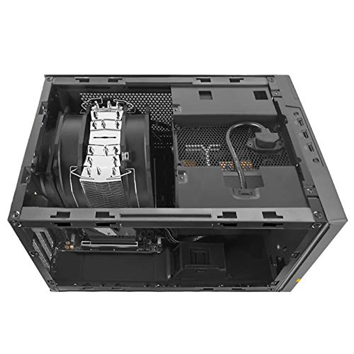 SilverStone Technology SUGO 14, SG14, Black, Mini-ITX Cube Chassis, Supports 3 Slot Full Length GPUs/ATX PSU / 240mm AIO, 4 Removable Panels, SST-SG14B