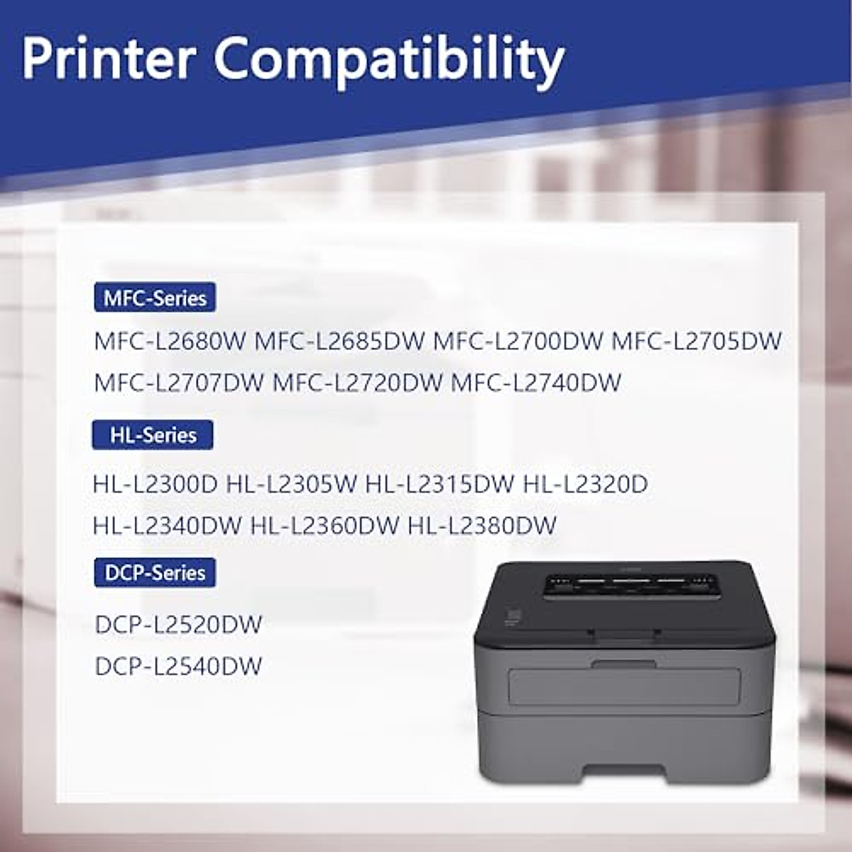 TN660 Toner Cartridge Replacement for Brother TN 660 TN-660 High Yield to use with HL-L2380DW HL-L2320D HL-L2340DW DCP-L2540DW MFC-L2700DW MFC-L2720DW Printer (Black, 4 Pack)