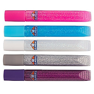 Elmer's Washable Glitter Glue, Frosty Colors, 5 Sticks, Great for Making Slime