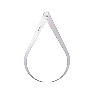 Starrett Caliper with High-Grade Steel Legs and Improved Joint Design for Tension Adjustment - 12" Size and Capacity, Firm-Joint Type, Flat Leg Style - 26-12