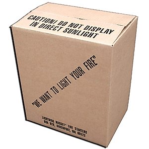 Lightning Nuggets n350 Fire Starter Box Bulk, 2" x 2" x 1.25", Tan