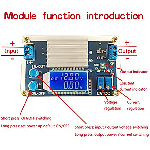 Adjustable CC CV Buck Converter Power Supply Module 12A 160W DC to DC 5.3V-32V to 1.2V-32V Voltage Regulator 12V 24V Step Down Voltage Transformer