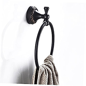 Black Towel Holder Black Towel Ring Towel Rack Black Vintage Black Bronze Brushed Towel Ring Round Black Towel Rack