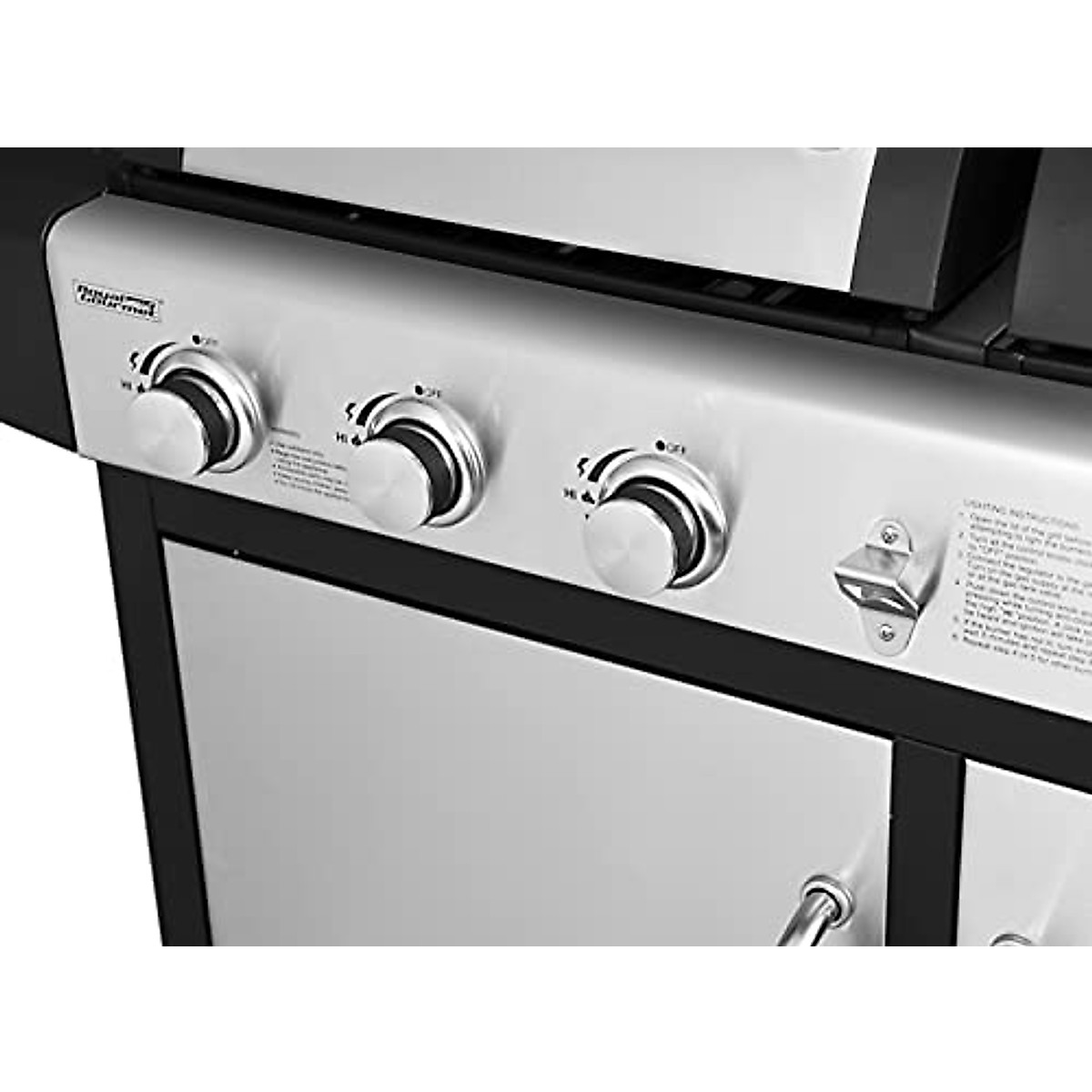 Royal Gourmet ZH3002SC 3-Burner 25,500-BTU Dual Fuel Propane and Charcoal Combo with Protected Grill Cover, Silver
