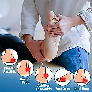 TURUM Plantar Fasciitis Night Splint, Upgrade 3 Adjustable Straps Plantar Fasciitis Relief Night Splint for Women & Men, Relief Brace for Plantar Fasciitis Relief, Achilles Tendonitis and Foot Drop