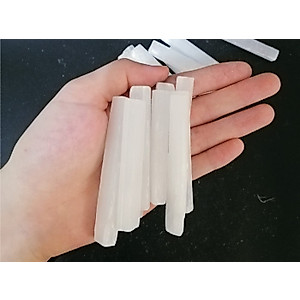XMHOME Selenite Sticks White Selenite Crystal Wand 20Pcs Approx 1/2 Lb Small Bulk Healing Crystals Home Decoration Purifying Energy for Vicca Reiki Protection Chakras Eliminate