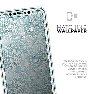 Design Skinz White Butterflies and Flowers on Light Blue - DesignSkinz Protective Vinyl Decal Wrap Skin Cover Compatible with The Apple iPhone 11 Pro (Full-Body, Screen Trim & Back Glass Skin)