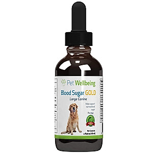 Pet Wellbeing - Blood Sugar Gold Value Size for Dogs & Cats - Natural Support for Healthy Blood Sugar Levels in Your Pet with Diabetes - 4 oz (118ml)