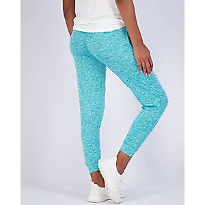 Real Essentials 3 Pack: Womens Dry Fit Athletic Active Lounge Jogger Sweatpants Sweat Pants Teen Workout Gym Yoga Track Running Casual Ladies Pockets Cuffed Soft Lightweight Exercise - Set 5, XXL