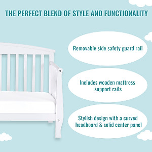 Dream On Me Dallas Toddler Day Bed, White (651-WHT)