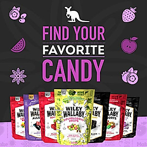 Wiley Wallaby 7.05 Ounce Classic Black Gourmet Australian Style Soft & Chewy Licorice Candy Bean, 1 Pack