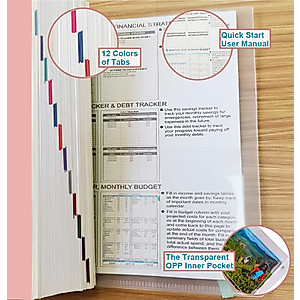 Budget Planner - Monthly Finance Organizer with Expense Tracker Notebook to Manage Your Money Effectively, Undated Finance Planner/Account Book, Start Anytime, 1 Year Use, A5, Rose