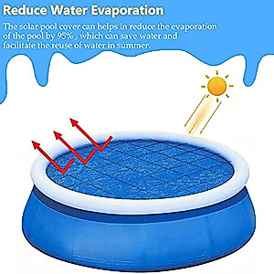 Ø 10ft/12ft/15ft/18ft Round Swimming Pool Cover, Outdoor Villa Garden Summer Waves Pool Solar Protector Blanket, Dustproof & Rainproof (Size : Ø 18ft/5.5m)