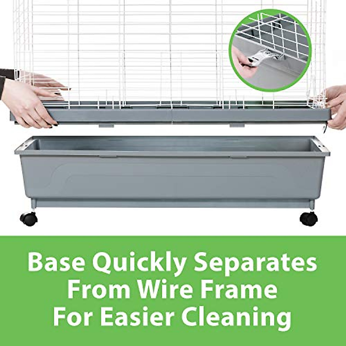 Kaytee Solid Floor Habitat with Casters for Pet Ferrets