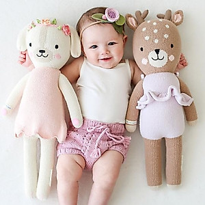 cuddle + kind Charlotte The Dog Regular 20" Hand-knit Doll – 1 Doll = 10 Meals, Fair Trade, Heirloom Quality, Handcrafted in Peru, 100% Cotton Yarn