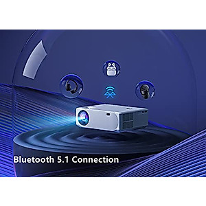 Projector with 5G WiFi and Bluetooth 5.1, ACROJOY Native 1080P Mini Projector 4K Support with 120" Screen & 400" Display, Outdoor Movie Home Theater LED LCD Projector Compatible with TV Stick/HDMI/USB