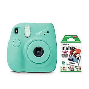 FujiFilm Instax Mini 7+ Seafoam Green Bundle (10 Film Pack)