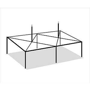 20' x 40' High Peak Canopy Tent Frame Only | for Parties, Vendors, Weddings, and Events | Commercial and Residential Use (Tent Top Not Included)