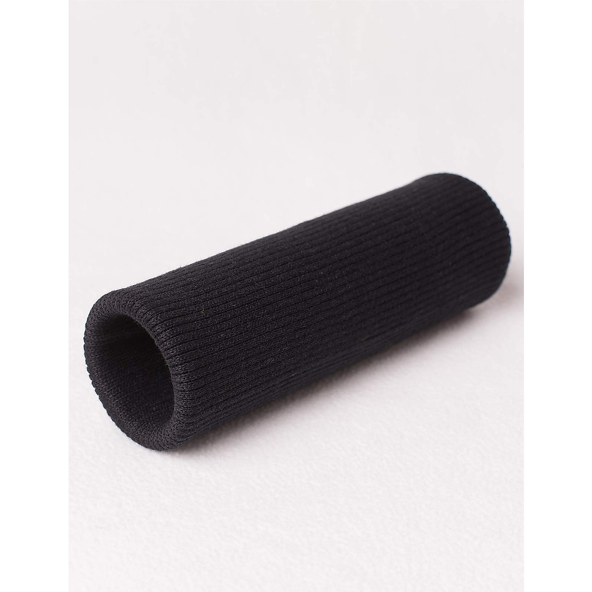 TinaKim Ribbing Cuff Material, Tubular Rib Knit Fabric,for Adult Jacket Sewing (Black, 40x8cm)
