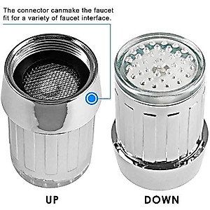 LED Faucet Lights 7 Color Changing Automatically Glow Faucet Aerator Led Water Faucet Tap Filters for Sink Kitchen Bathro​om (7 Color 3 PCS)