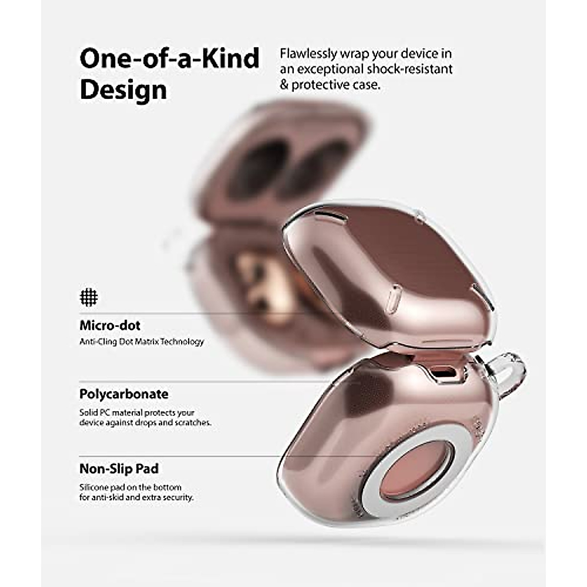 Ringke Slim-X Compatible with Samsung Galaxy Buds 2 Pro Case, Galaxy Buds 2 Case, Galaxy Buds Pro Case, and Galaxy Buds Live Case, Protective Sturdy Solid Cover for Galaxy Buds2 Pro - Clear