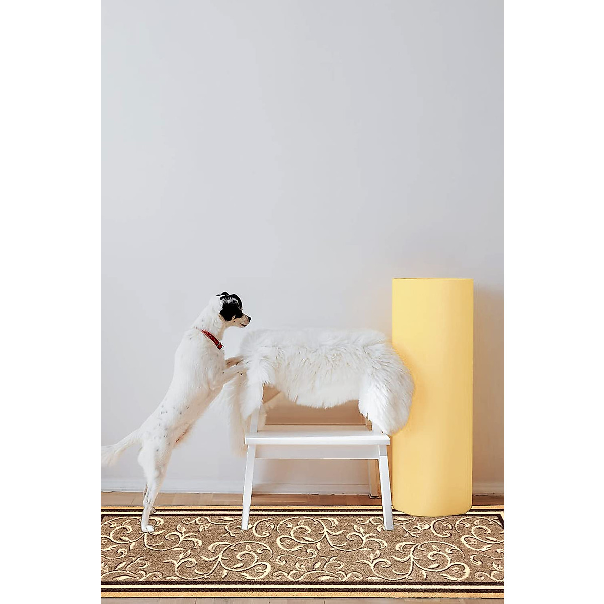 Kitchen Rug Non-Skid Runner Mat Non-Slip Rug for Kitchen Floor with Rubber Backing Floor Mat | Low Profile (20" x 59") (1999-Beige)