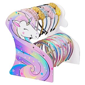 FIOBEE Girls Headband Holder Organizer Unicorn Headband Storage Hair Accessories Organizer Hairband Display Stand Home Room Decors for Kids