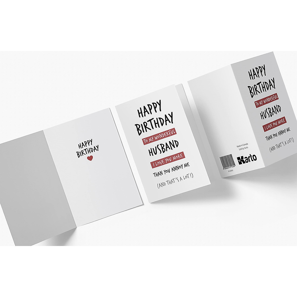 Funny Birthday Card for Husband, Large 5.5 x 8.5 Happy Birthday Card for Him, Husband Birthday Card from Wife, Karto More Than Husband