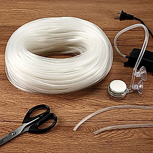 Zhengmy 230 ft Standard Size Airline Tubing for Fish Tank Clear and Flexible Aquarium Air Pump Accessories 3/16'' Tubing for Fish Tank Air Pump, Aquariums, Terrariums