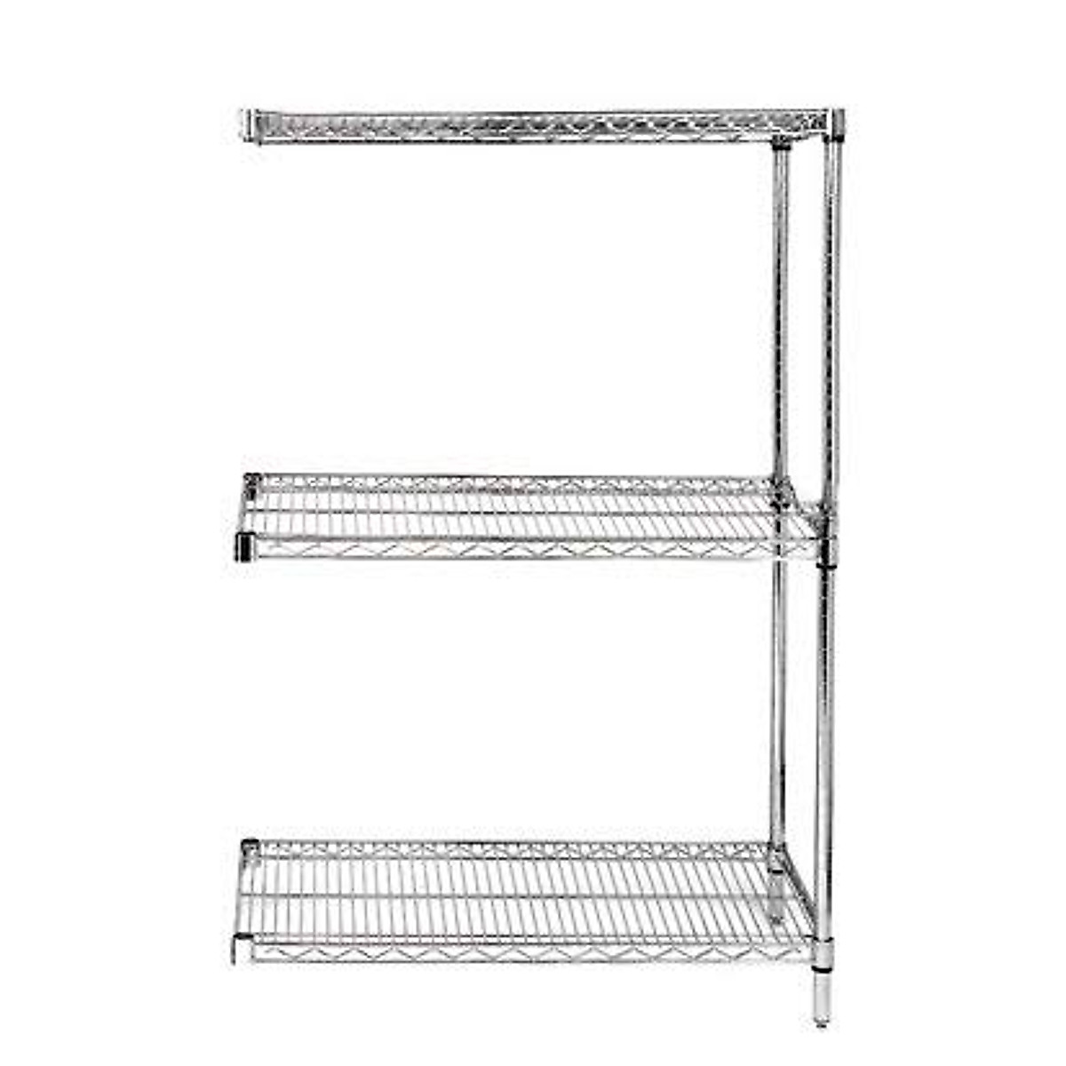 Omega 18" Deep x 30" Wide x 36" High 3 Tier Chrome Add-On Shelving Unit