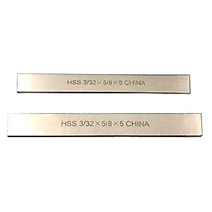 Set of 2 HSS Blades 3/32" x 5/8" x 5" for Lathe Parting Cut off Blade