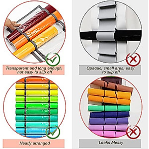 MIDOGAT Vinyl Roll Organizer, 24 Compartments Vinyl Roll Holder, Large Capacity Craft Organizer, Vinyl Roll Keeper - Hanging Closet, Wall or Over The Door Organizer for Any Room (Grey)