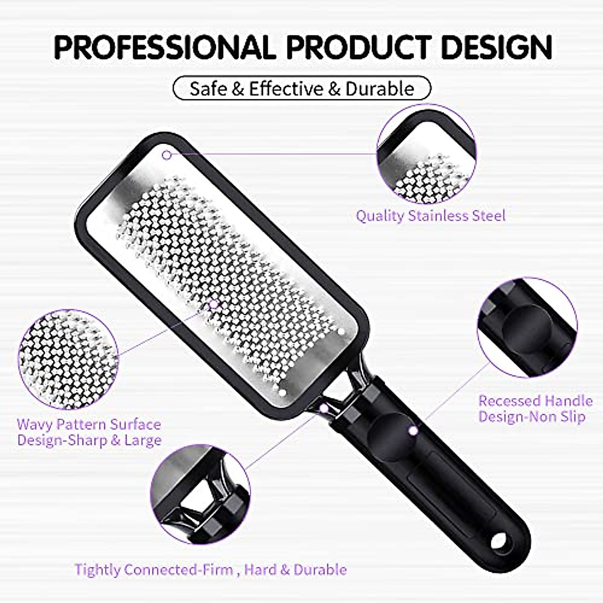 Foot Callus Remover Kit Foot File Callus Remover for Feet Pedicure Supplies Professional Metal Foot File and 20 PCS Pumice Stone for Feet Foot Scraper for Callus Removal Rough Dead Skin Removal.