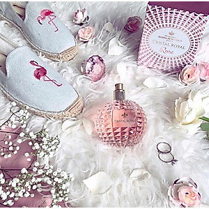 Princesse Marina de Bourbon Cristal Royal Rose Eau de Parfum for Women - Opens with Rose, Lemon and Pear - Blended with Peach, Freesia and Violet - For Joyful and Radiant Ladies - 3.4 oz