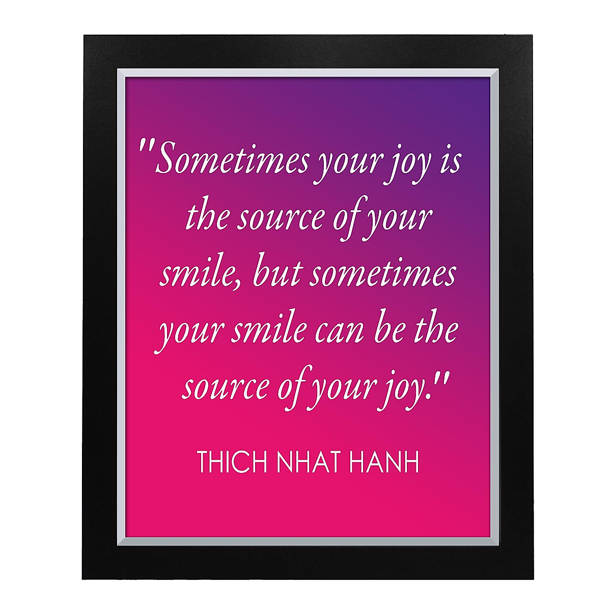 Your Smile Can Be the Source of Your Joy - Thich Nhat Han Quotes Spiritual Wall Art, This Modern Design Wall Art Print Is For Home Decor, Office Decor, Studio Decor, Zen Decor. Unframed - 8 x 10
