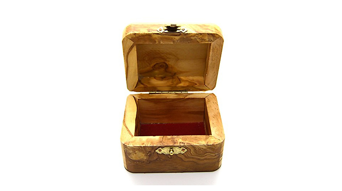 Olive Wood Box from Jerusalem Old City - Handcrafted Keepsake